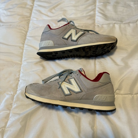 New Balance | Shoes | New Balance 574 Grey Blue Varsity Red Sneaker ...